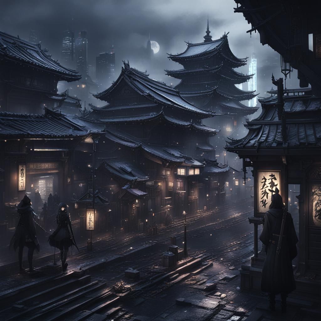 Steam Goth City in Japan. - AI Generated Artwork - NightCafe Creator
