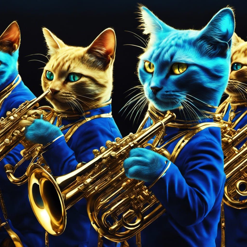 Not Saxophones ...Cats With Trumpets - AI Generated Artwork - NightCafe ...