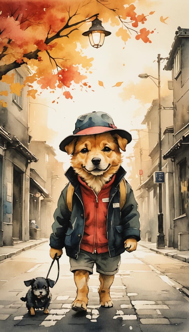 Hints of watercolour, ink painting and Japanese shin hanga influences,A ...