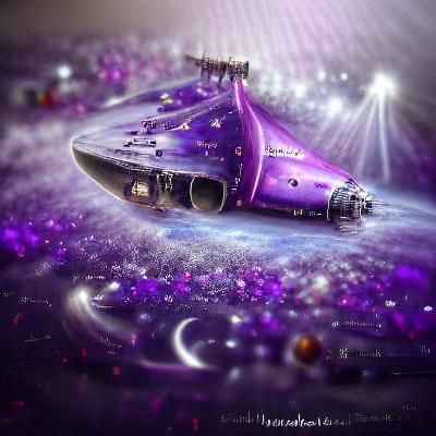 Magical spaceship in a purple galaxy - AI Generated Artwork - NightCafe ...