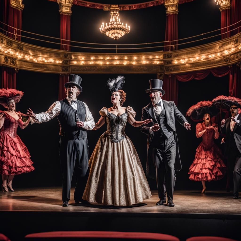 Cinematic 4K High Definition Vaudeville Opera Performers - AI Generated ...