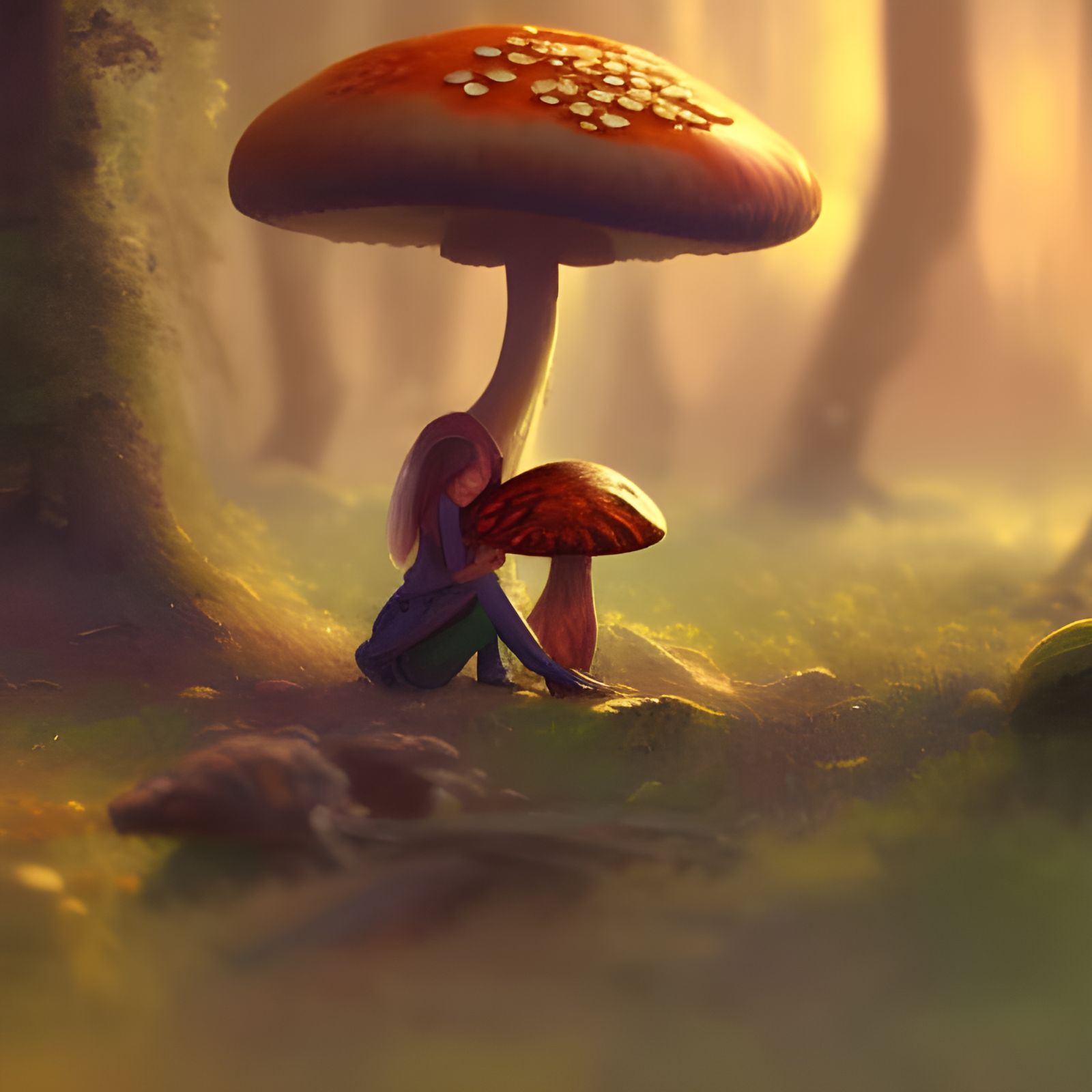 Toadstool elf - AI Generated Artwork - NightCafe Creator
