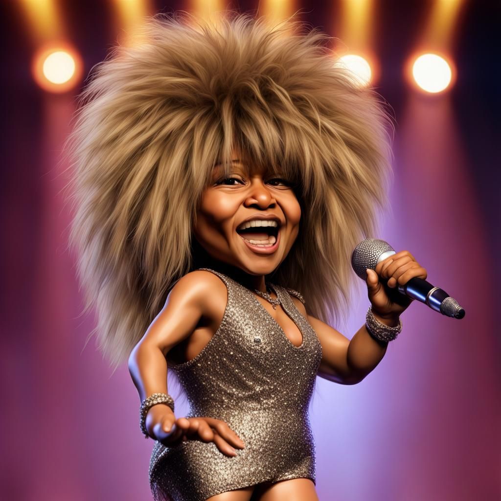 Tina Turne like baby singer, mini-me version with big head bigger than ...