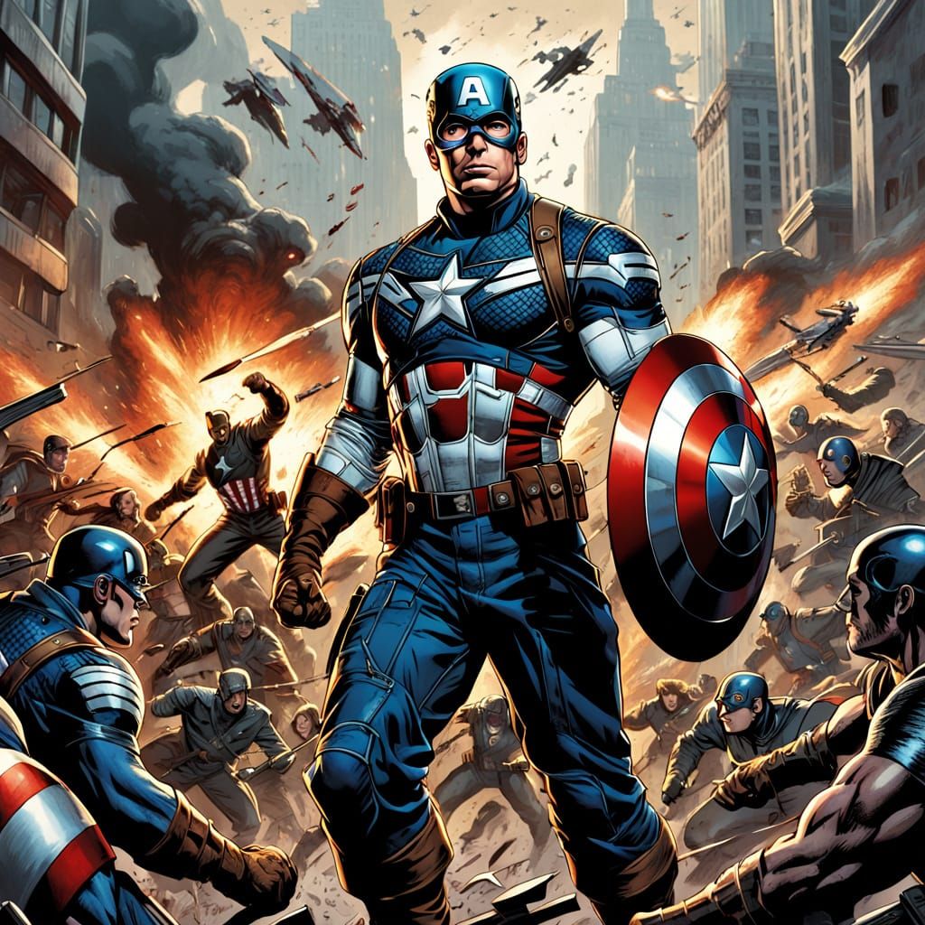 Captain america and the invaders - Captain America Battles t...