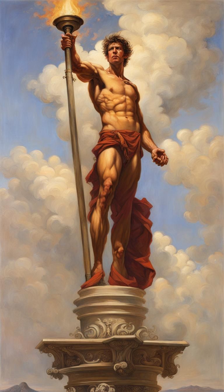 Libertas, the Roman goddes of liberty, in a masculine human form - AI ...