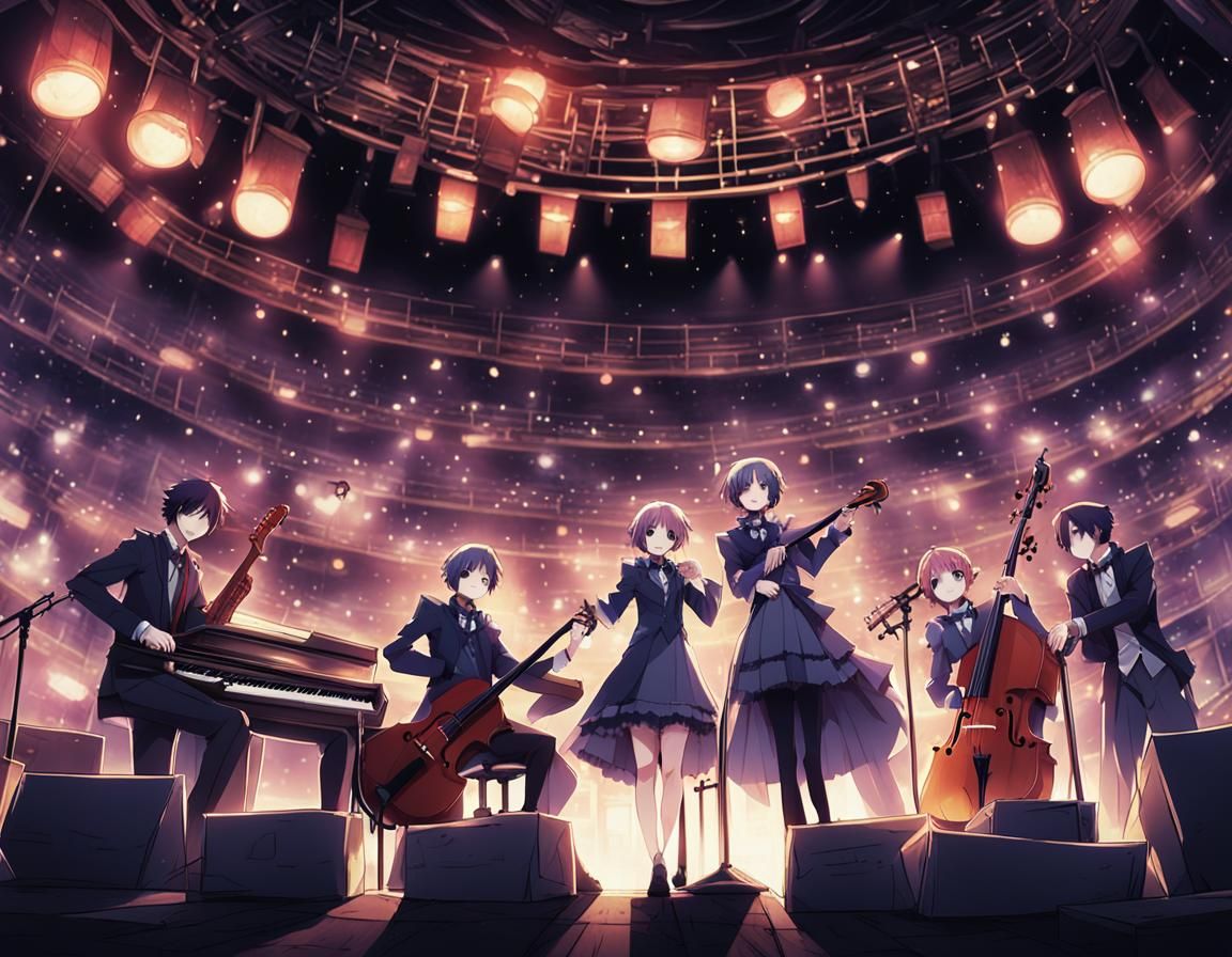 Japanese Manga Music art - AI Generated Artwork - NightCafe Creator