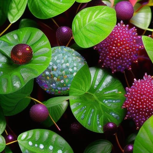 Sparkling Marble Berry - AI Generated Artwork - NightCafe Creator