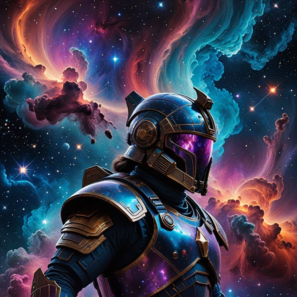 Achilles Nebula: Heroic Cosmic Wonder in Deep Spac... - AI Art