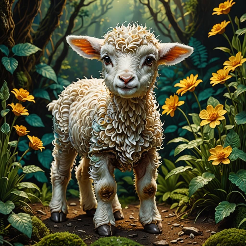 Baby Lamb - AI Generated Artwork - NightCafe Creator