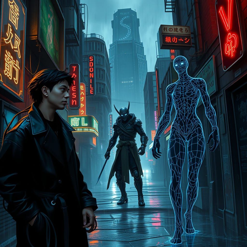 Cyberpunk Heroes in Shadowrun Universe with Neural... - AI Art