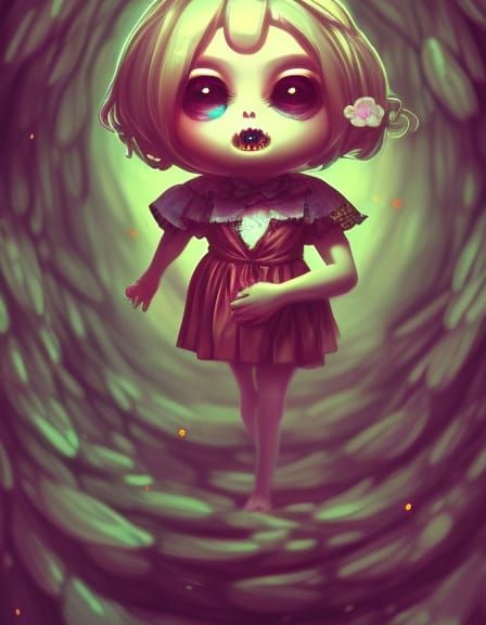 Ghoul Girls (Kawaii/Chibi variant) First Day of Ghoul School - AI ...