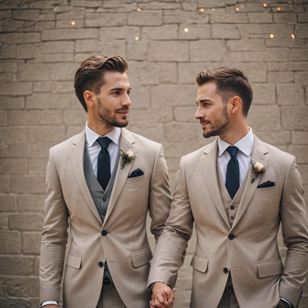Groom and groom - AI Generated Artwork - NightCafe Creator