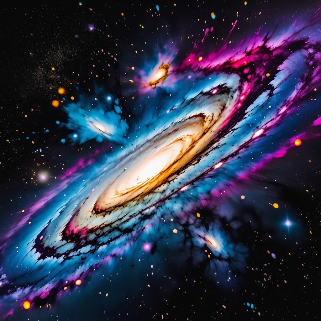 Splatter Art Galaxy - AI Generated Artwork - NightCafe Creator