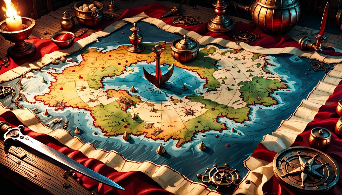 The Treasure Pirate Map - AI Generated Artwork - NightCafe Creator
