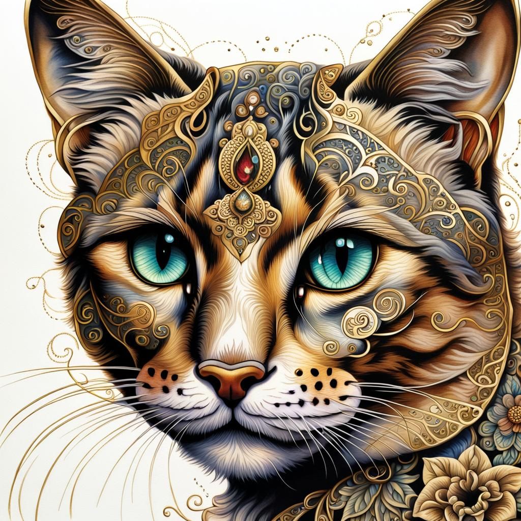 Gold Filigree 1 - AI Generated Artwork - NightCafe Creator