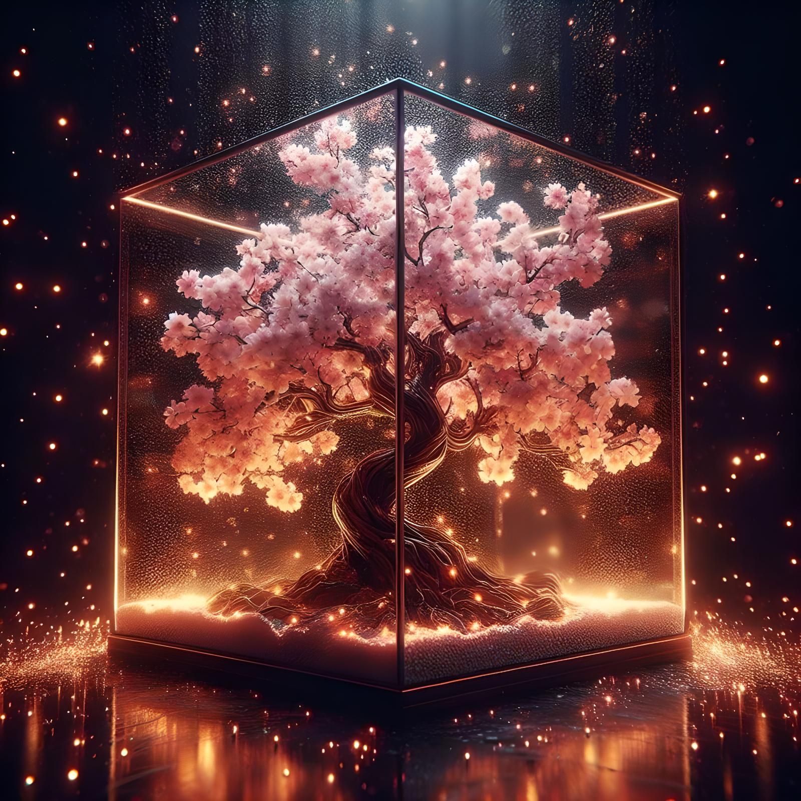 A Sakura Display. - AI Generated Artwork - NightCafe Creator