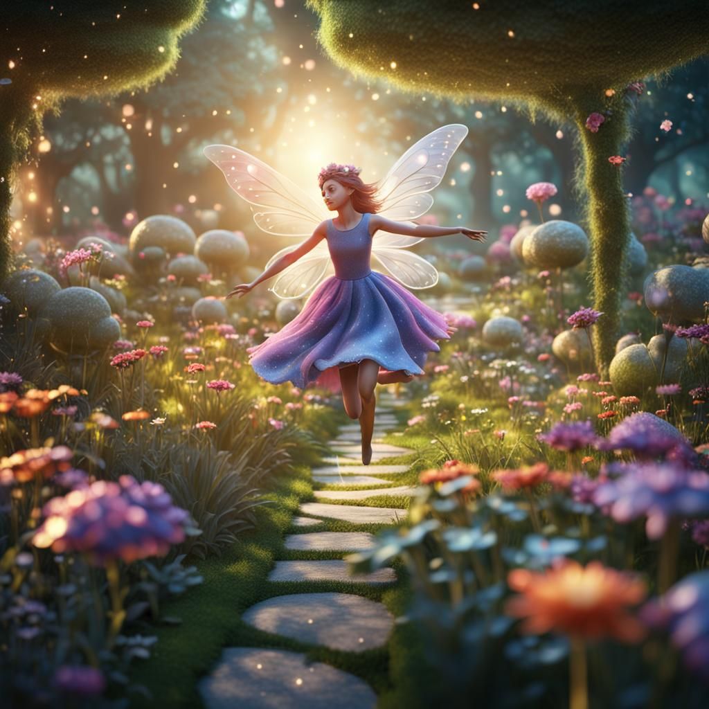 Flying fairy - AI Generated Artwork - NightCafe Creator