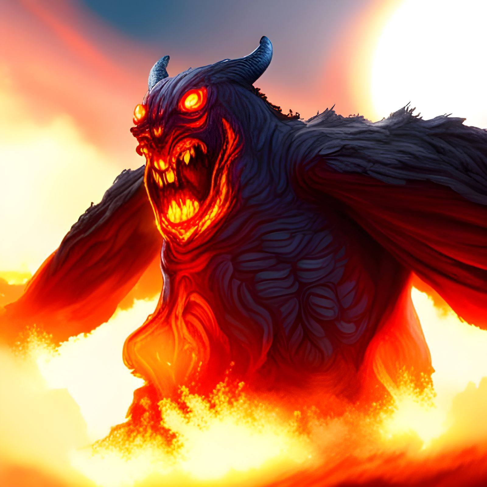 Magma demon - AI Generated Artwork - NightCafe Creator