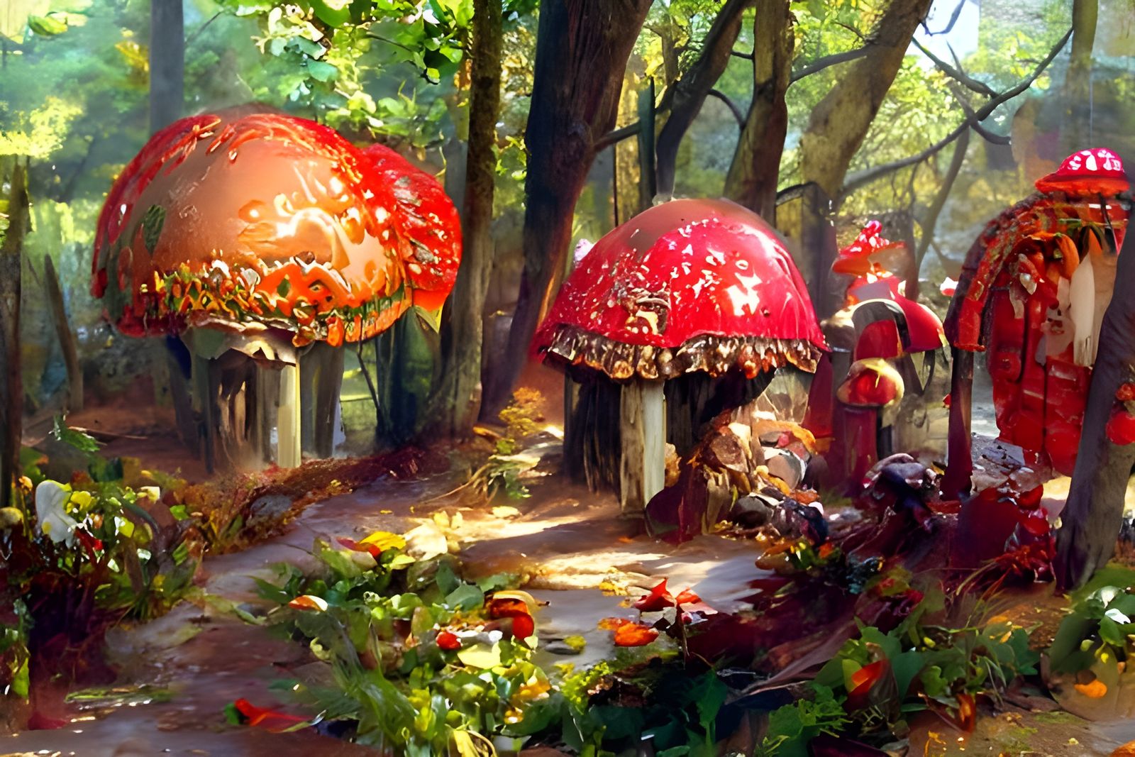 Toadstool Hollow - AI Generated Artwork - NightCafe Creator