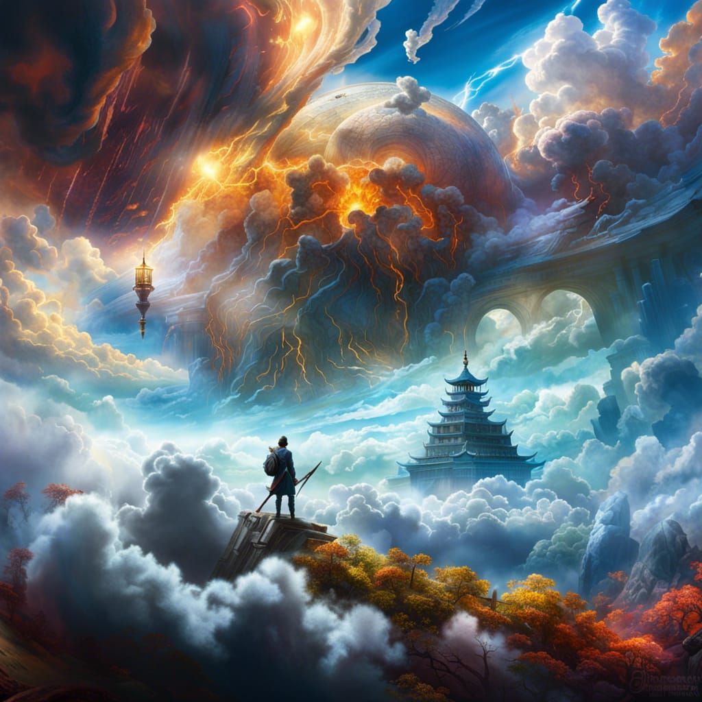 Lightning Realm - AI Generated Artwork - NightCafe Creator