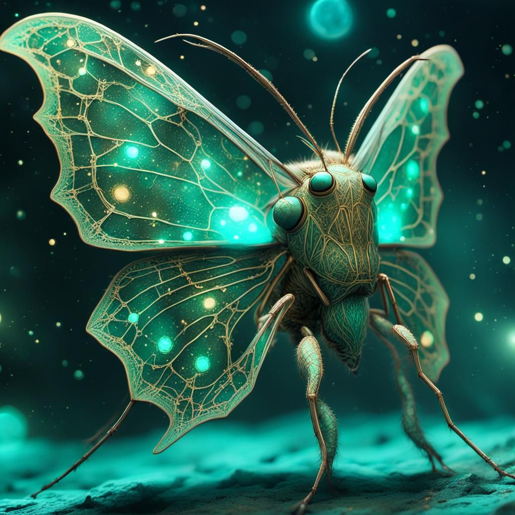 Lumo Galactic Moth Dragon - AI Generated Artwork - NightCafe Creator