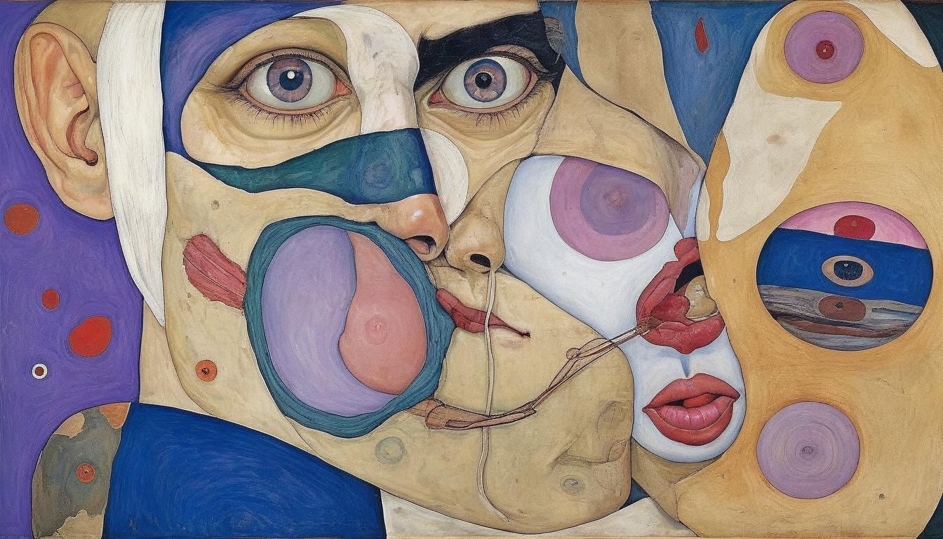 Abstract Face Collage - AI Generated Artwork - NightCafe Creator