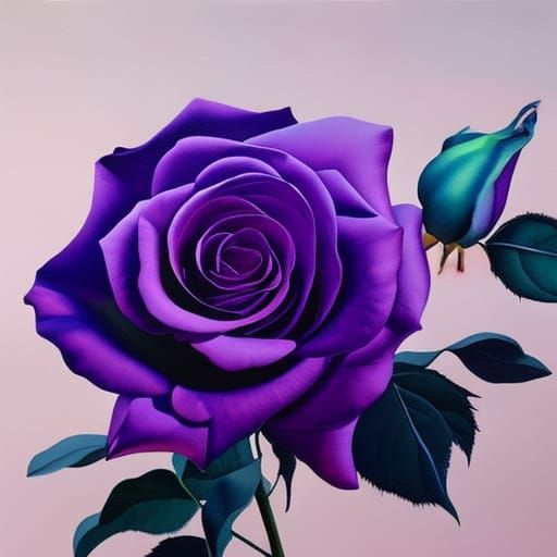 ultrarealistic beautiful colorful dark purple rose bouquet unreal ...