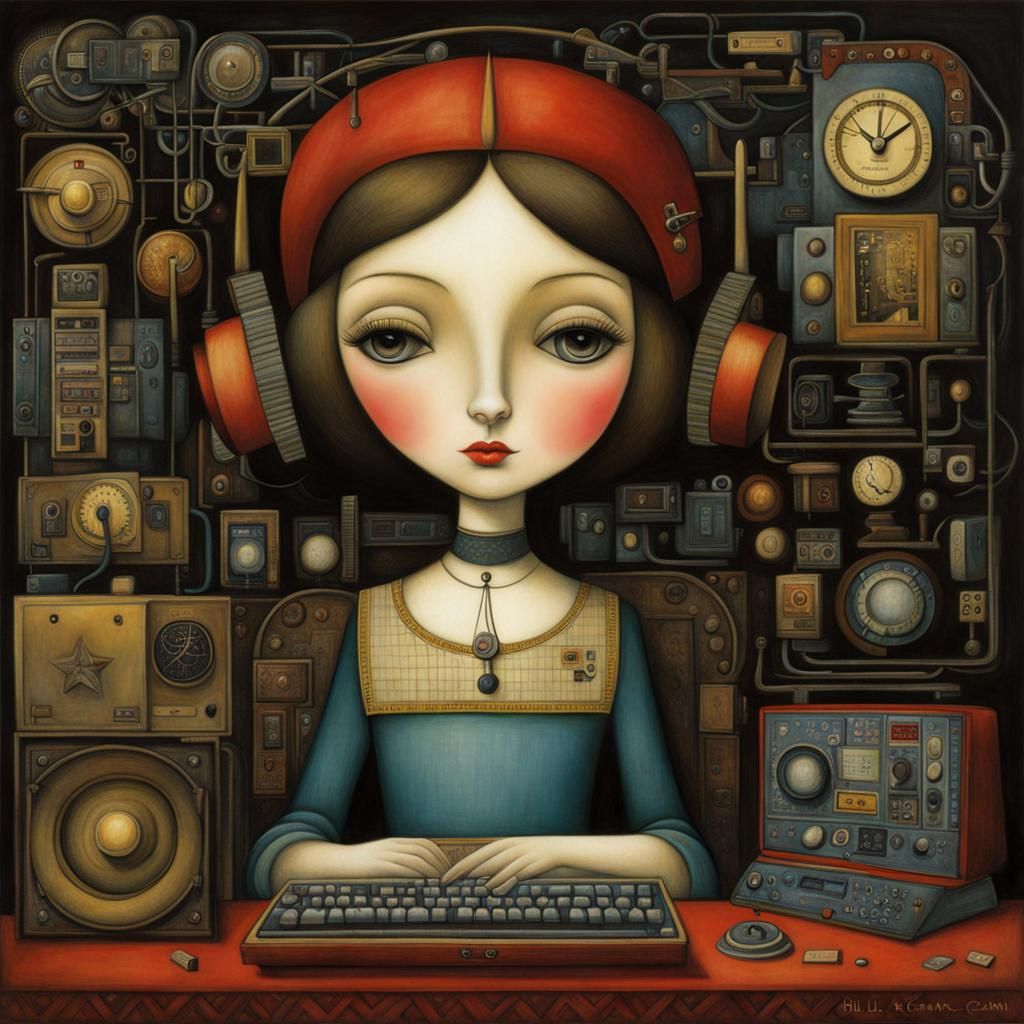 tech girl genius - AI Generated Artwork - NightCafe Creator