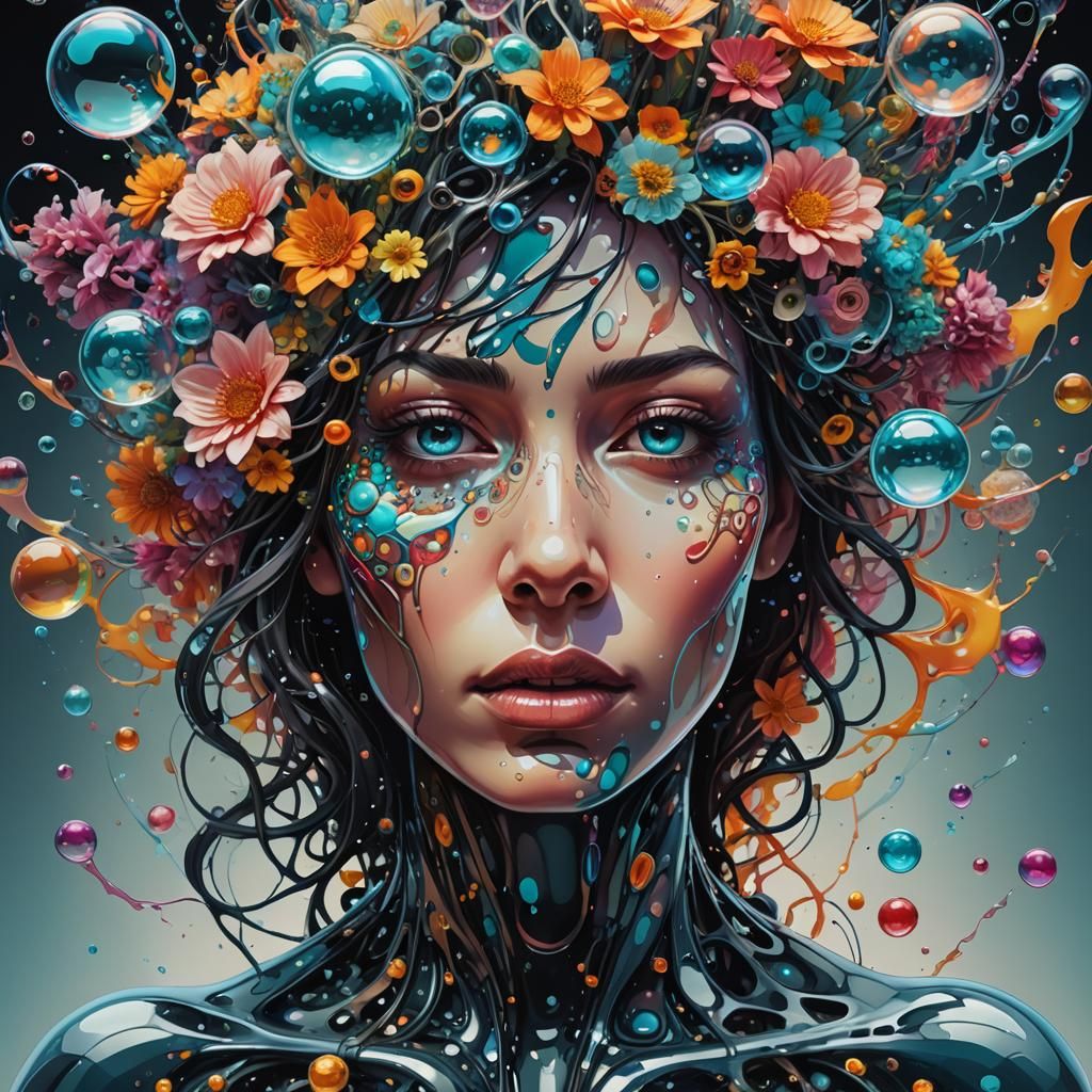 Bubble head - AI Generated Artwork - NightCafe Creator