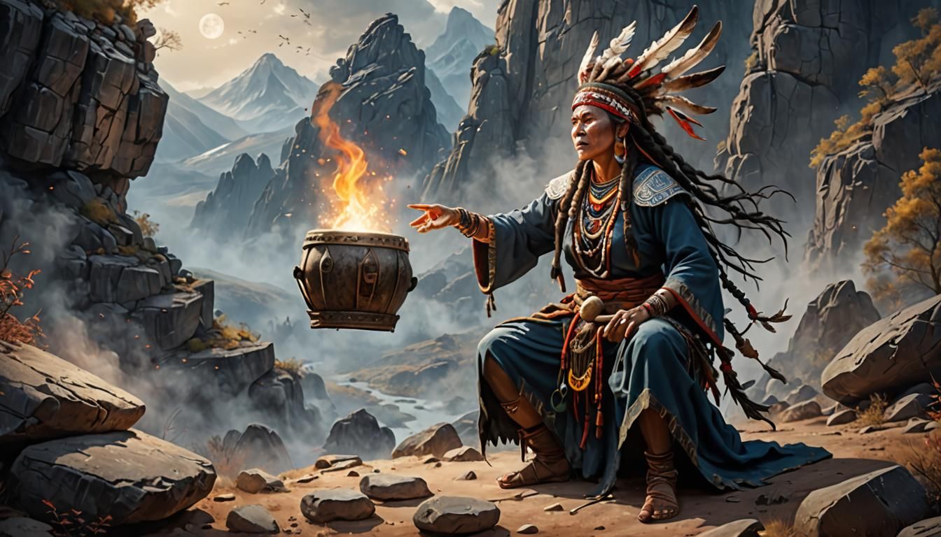 Native shaman - AI Generated Artwork - NightCafe Creator