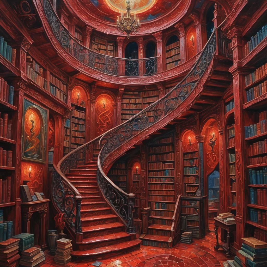 An Old Library - AI Generated Artwork - NightCafe Creator