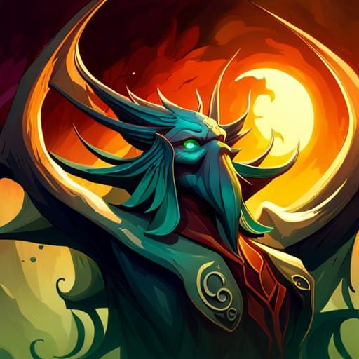 Cthulhu ; triadic colors ; hyperdetailed ; high constrasts ; 8k ...