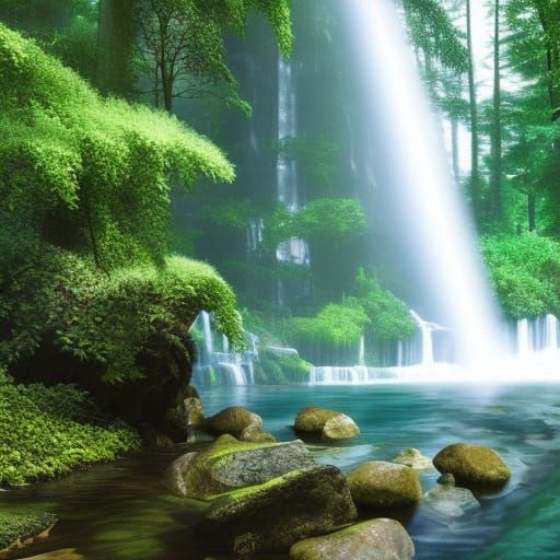 outlander waterfall - AI Generated Artwork - NightCafe Creator