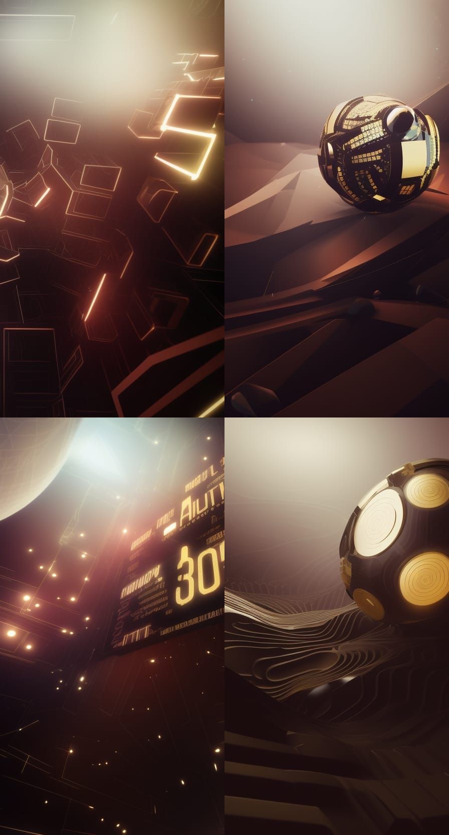 Futuristic Post-Apocalyptic Scene in 3D - AI Art