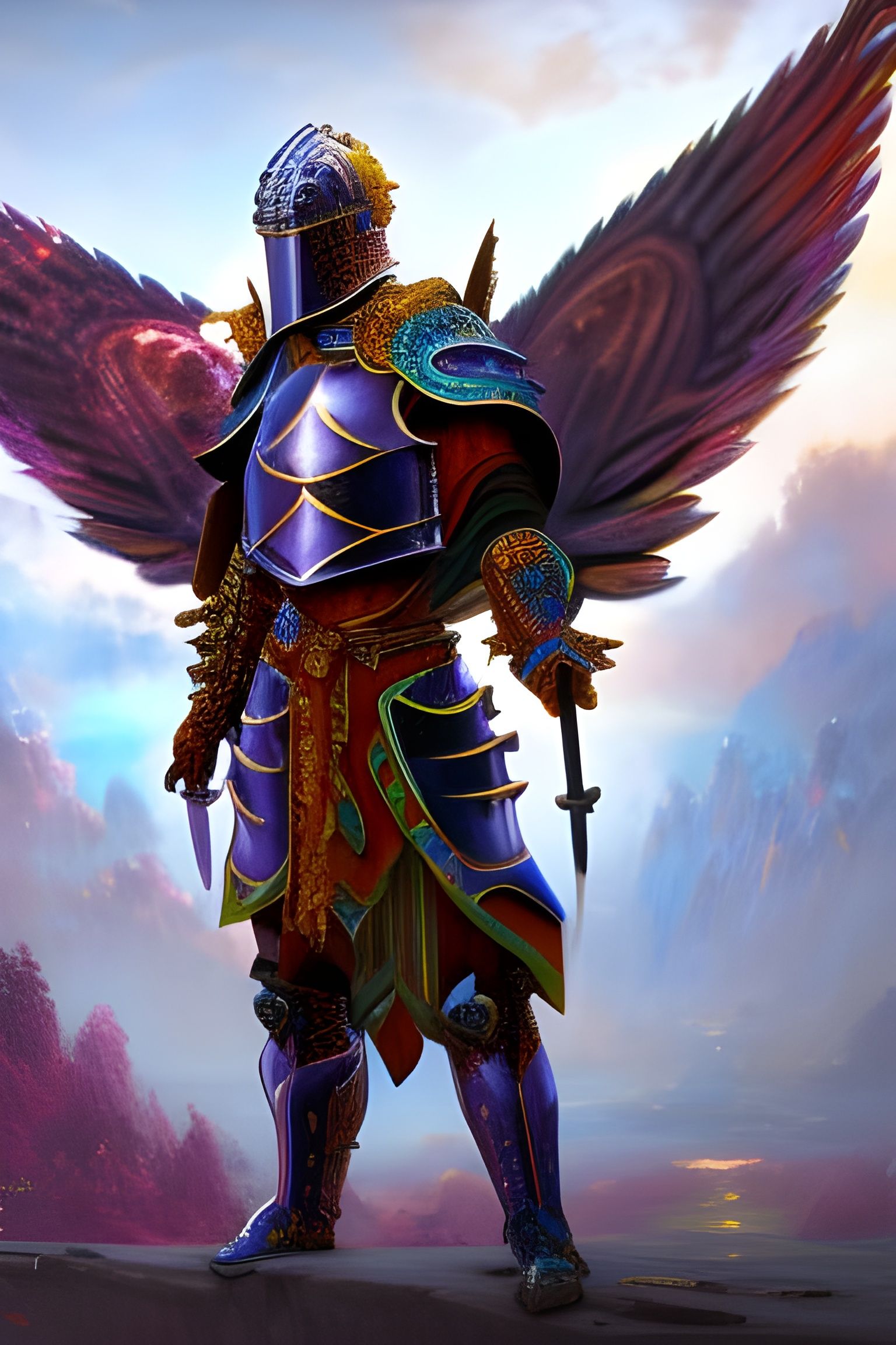 Colorful knight - AI Generated Artwork - NightCafe Creator