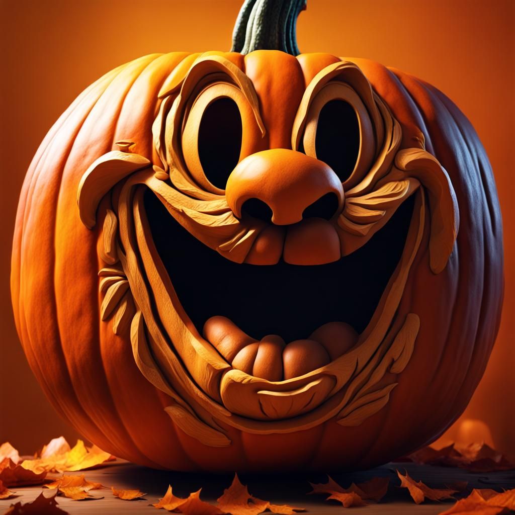 Goofy Pumpkin - AI Generated Artwork - NightCafe Creator