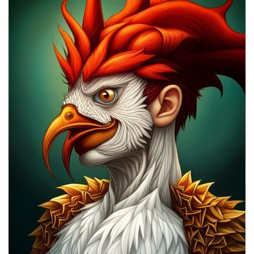 rooster man - AI Generated Artwork - NightCafe Creator