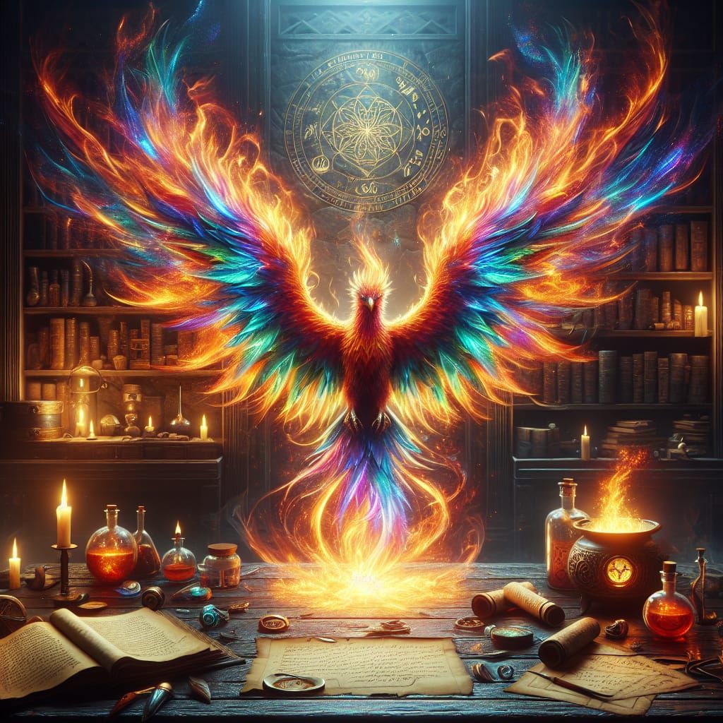 Ascending Phoenix - AI Generated Artwork - NightCafe Creator