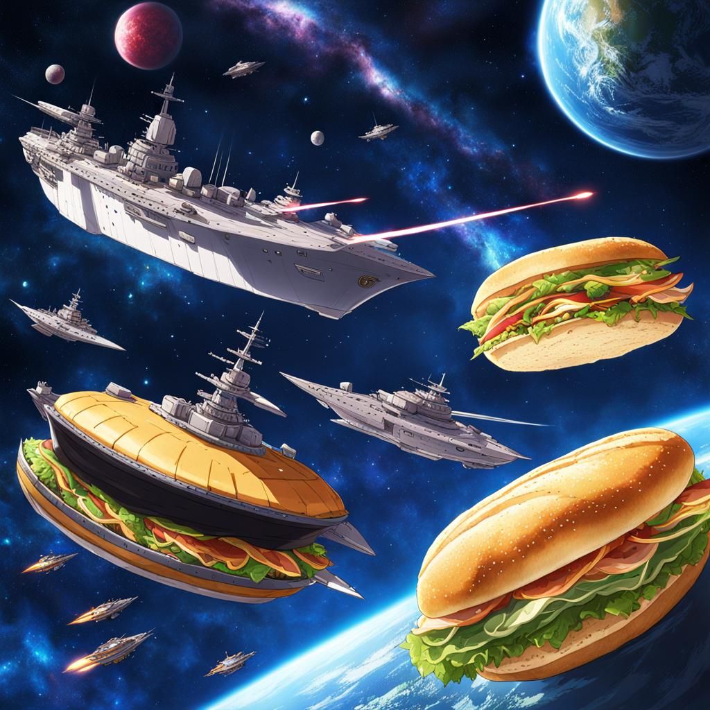 Sandwiches warships - AI Generated Artwork - NightCafe Creator
