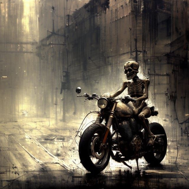Skeleton Rider - AI Generated Artwork - NightCafe Creator