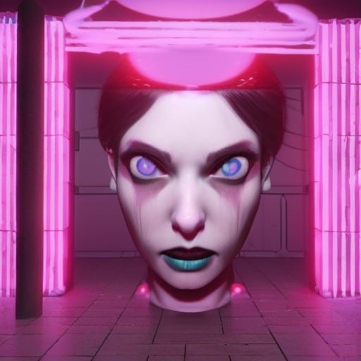 Underworld: Anime-Style Girl, Man, and Devil - AI Art