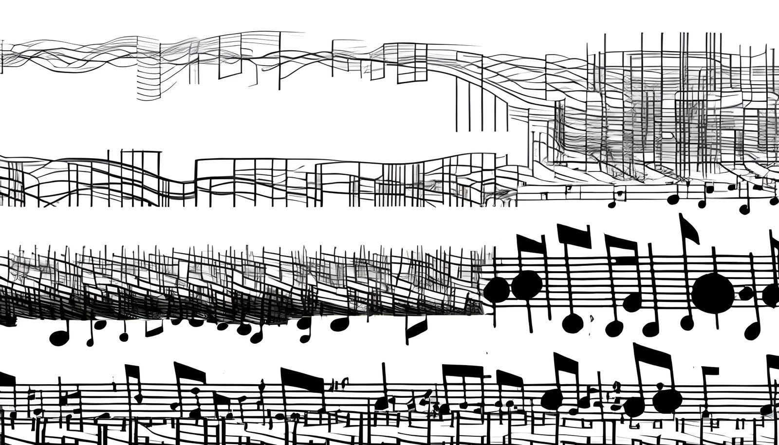 graphic music notation; experimental music notation; sheet music ...