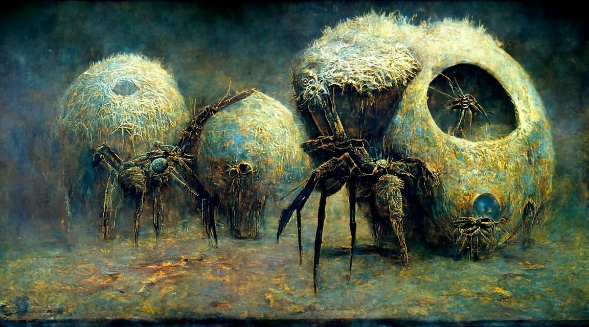 Anthropomorphic Spiders 8K By Zdzisław Beksiński - AI Generated Artwork ...