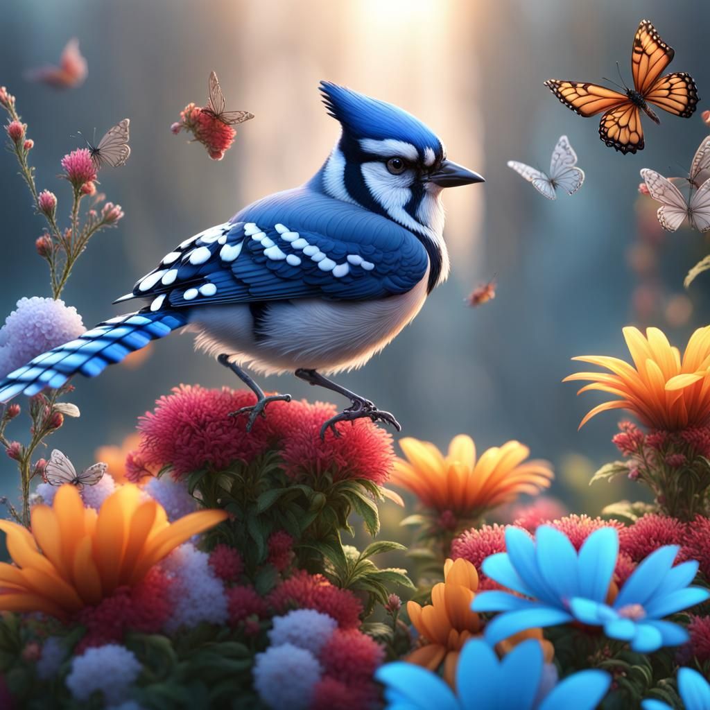 Bluejay - AI Generated Artwork - NightCafe Creator