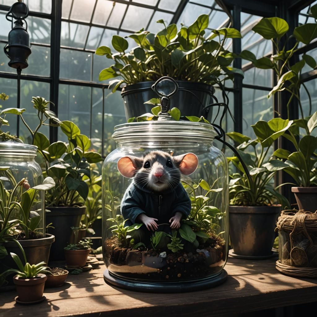 Mouse jar - AI Generated Artwork - NightCafe Creator