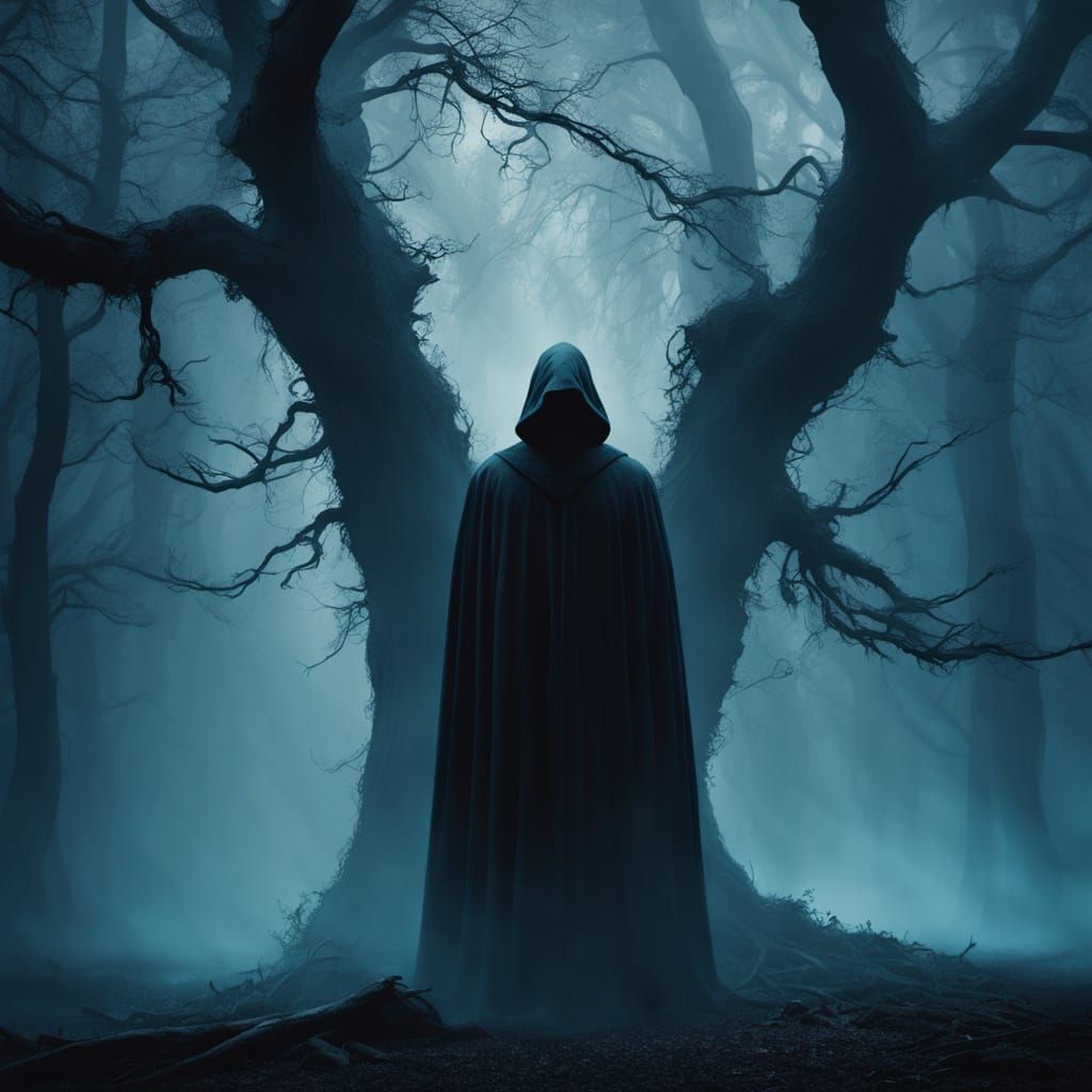 Mystic - Mystic Figure in a Dark, Ancient Forest
