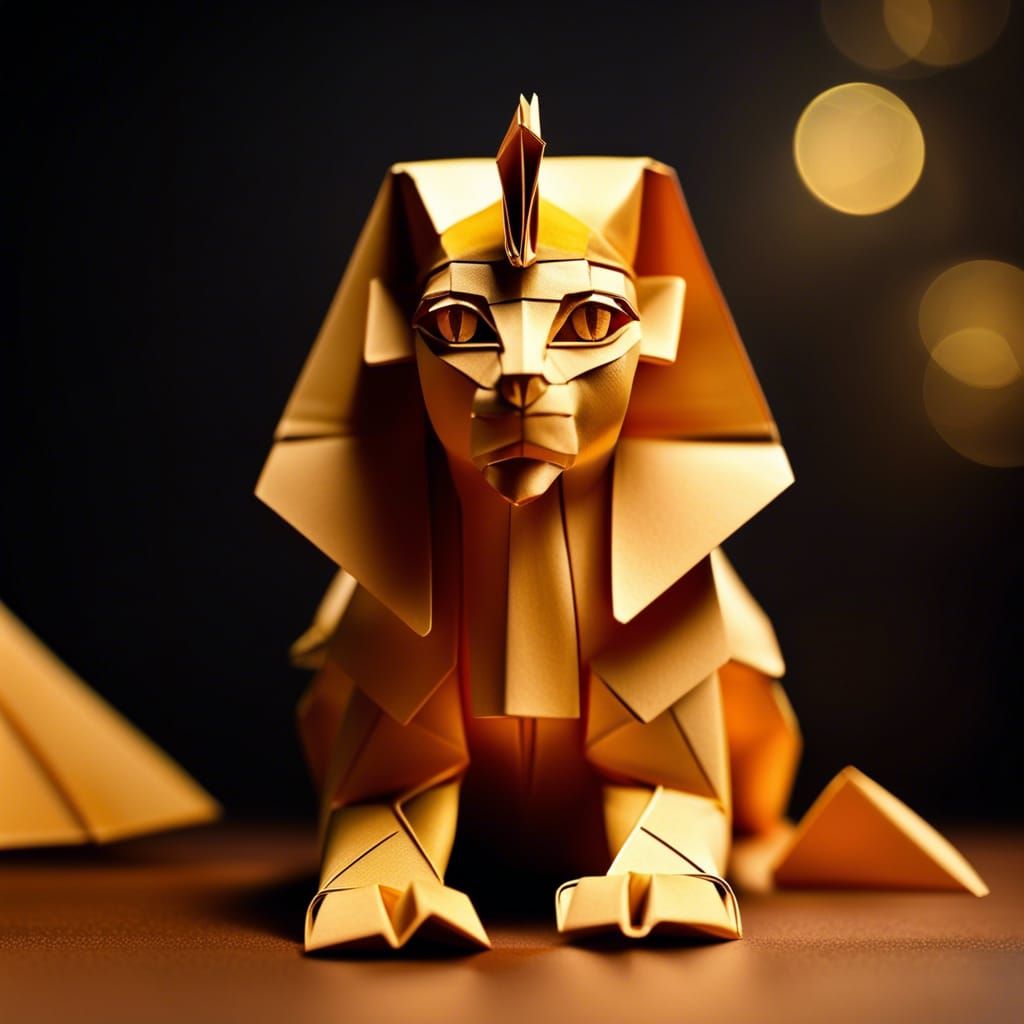 Origami Sphinx - AI Generated Artwork - NightCafe Creator