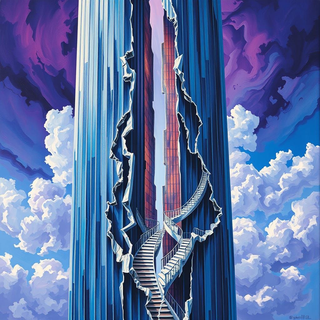 Splitting Sky Scraper - Shattering Skyscraper with Impossibl...