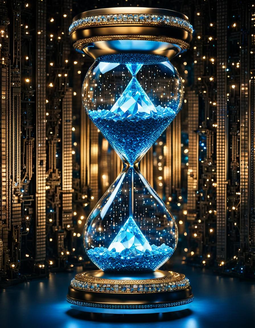Diamond Hourglass - AI Generated Artwork - NightCafe Creator