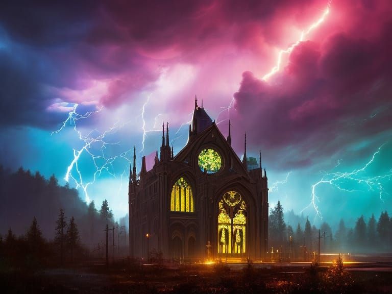 Insanely detailed photograph of a Beautiful Stained Glass Window, Epic ...